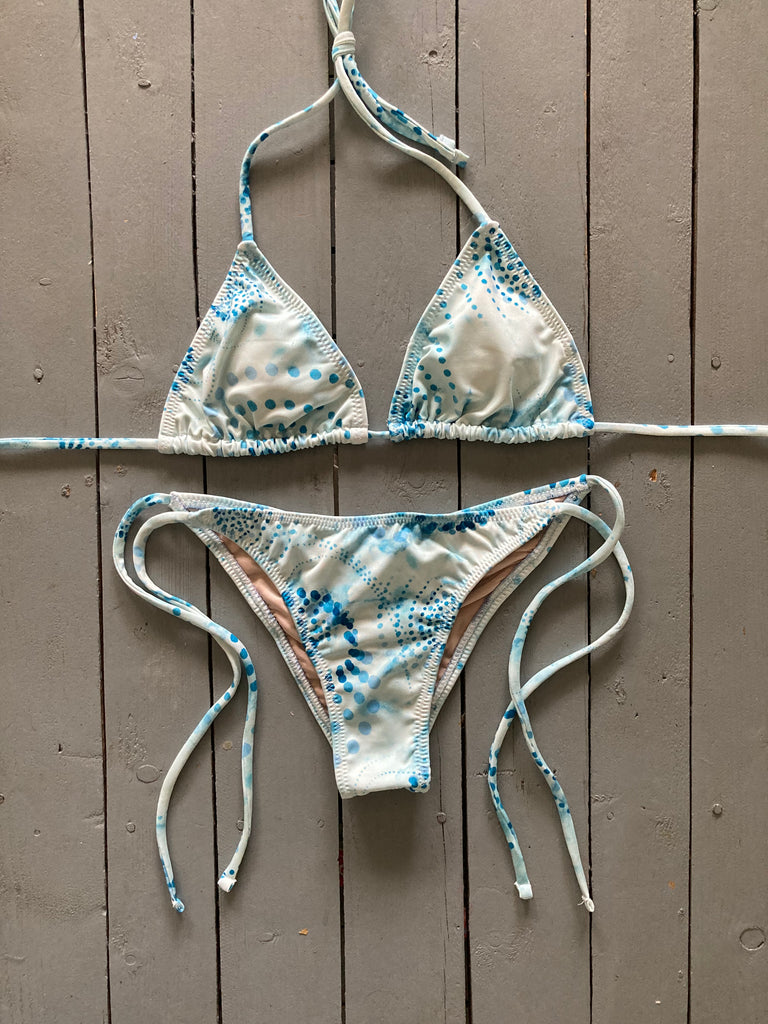 Blue Polka Dot Triangle Bikini Top – JillesBikinis
