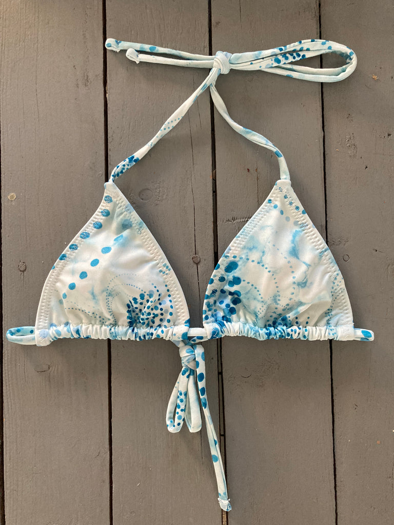 Blue Polka Dot Triangle Bikini Top – JillesBikinis
